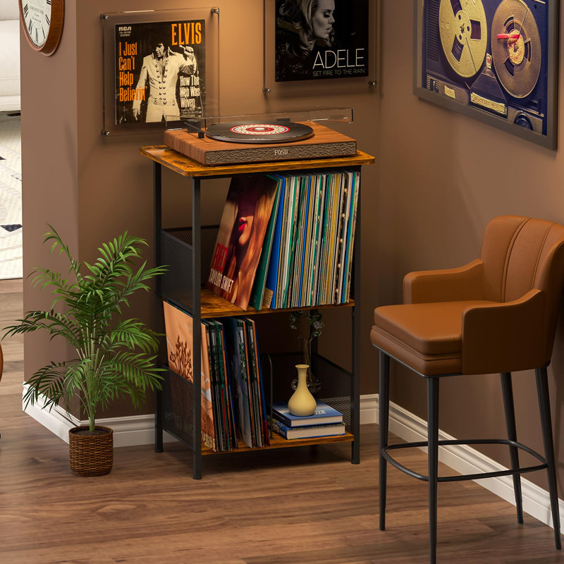 17 Stories Vinyl Record Storage Table | Wayfair
