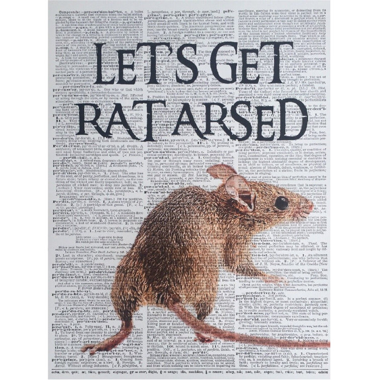 Maturi A3 Get Rat Arsed Dictionary Print - Humour Wall Art - Funny ...