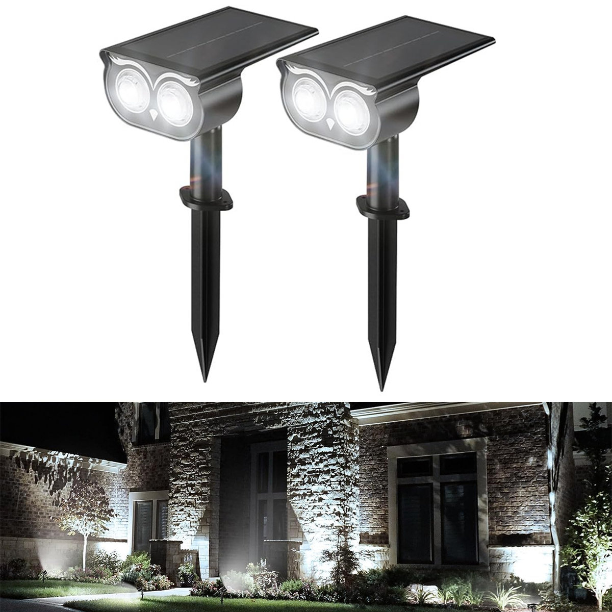 gearonic Solar Powered Integrated LED Spot Light Pack | Wayfair
