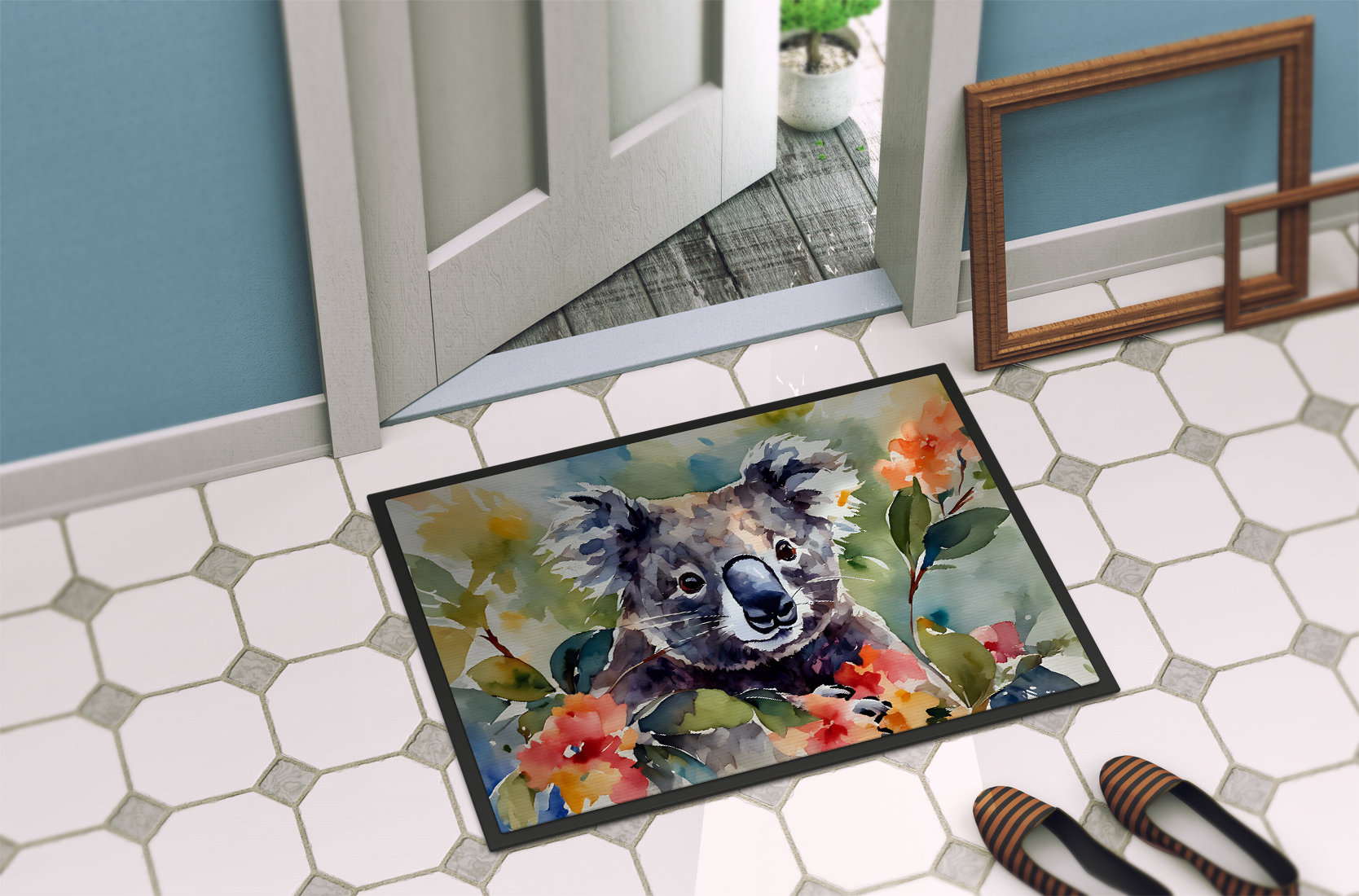 East Urban Home Quinnlyn Koala Non-Slip Indoor and Outdoor Door Mat ...