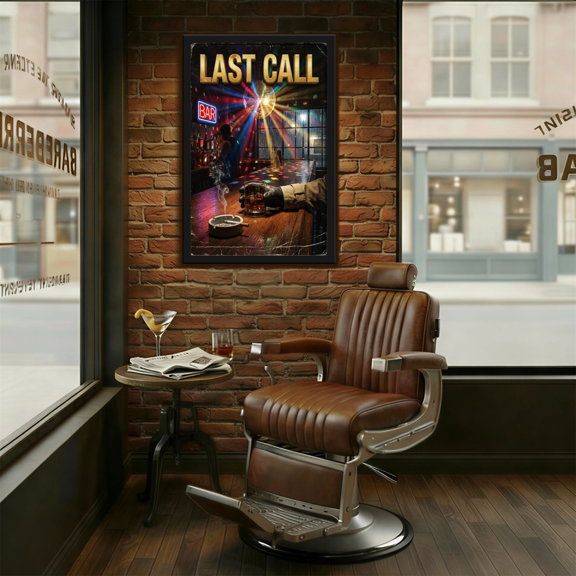 Trent Austin Design® Fashion Last Call Bar Neon Lights Smoke Drink ...