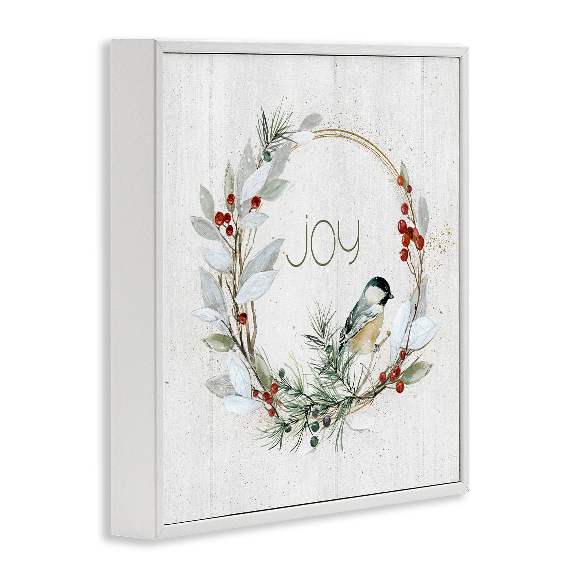 Ophelia & Co. Simple Joy Winter Wreath Giclee Art by Livi Finn | Wayfair