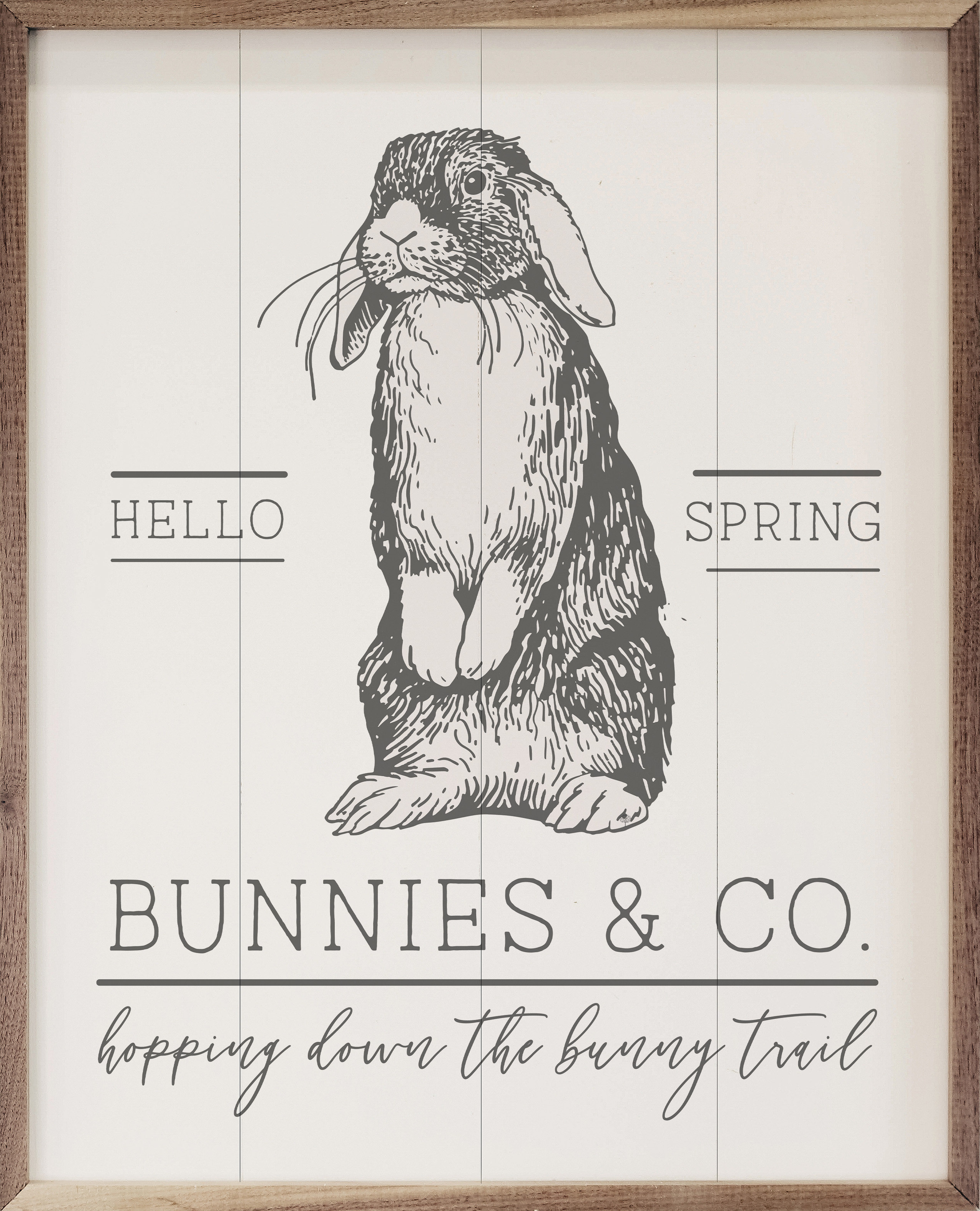 August Grove® Hello Spring Bunnies And Co White | Wayfair