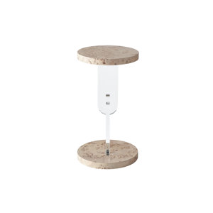 Miranda Kerr Home 12" Burl and Acrylic Side Table | Perigold