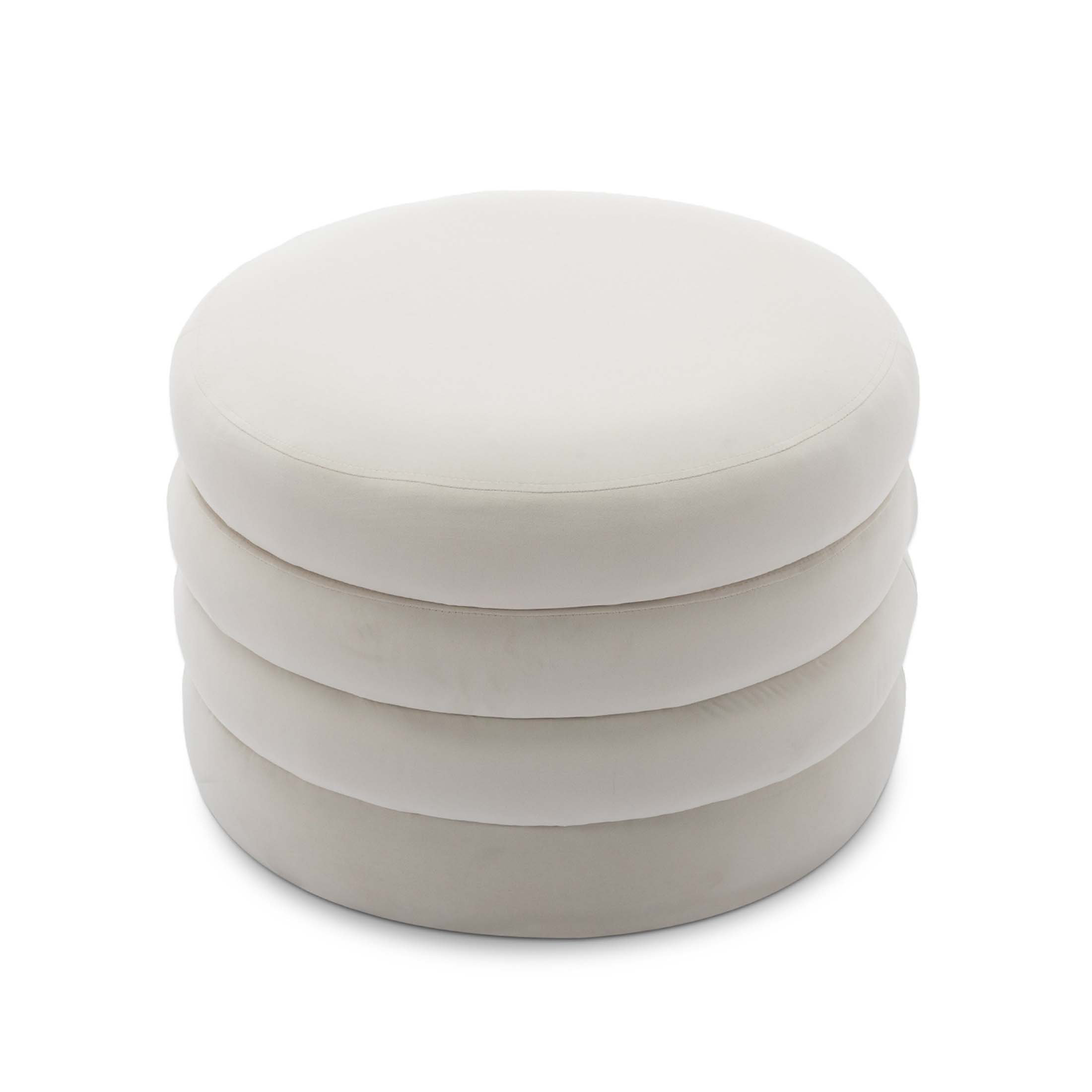 Latitude Run® Versatile Ottoman Footstool with Shelving for Storage and ...