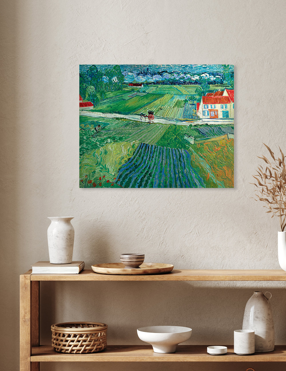 Red Barrel Studio® Landscape with a Carriage and a Train. Van Gogh Art ...