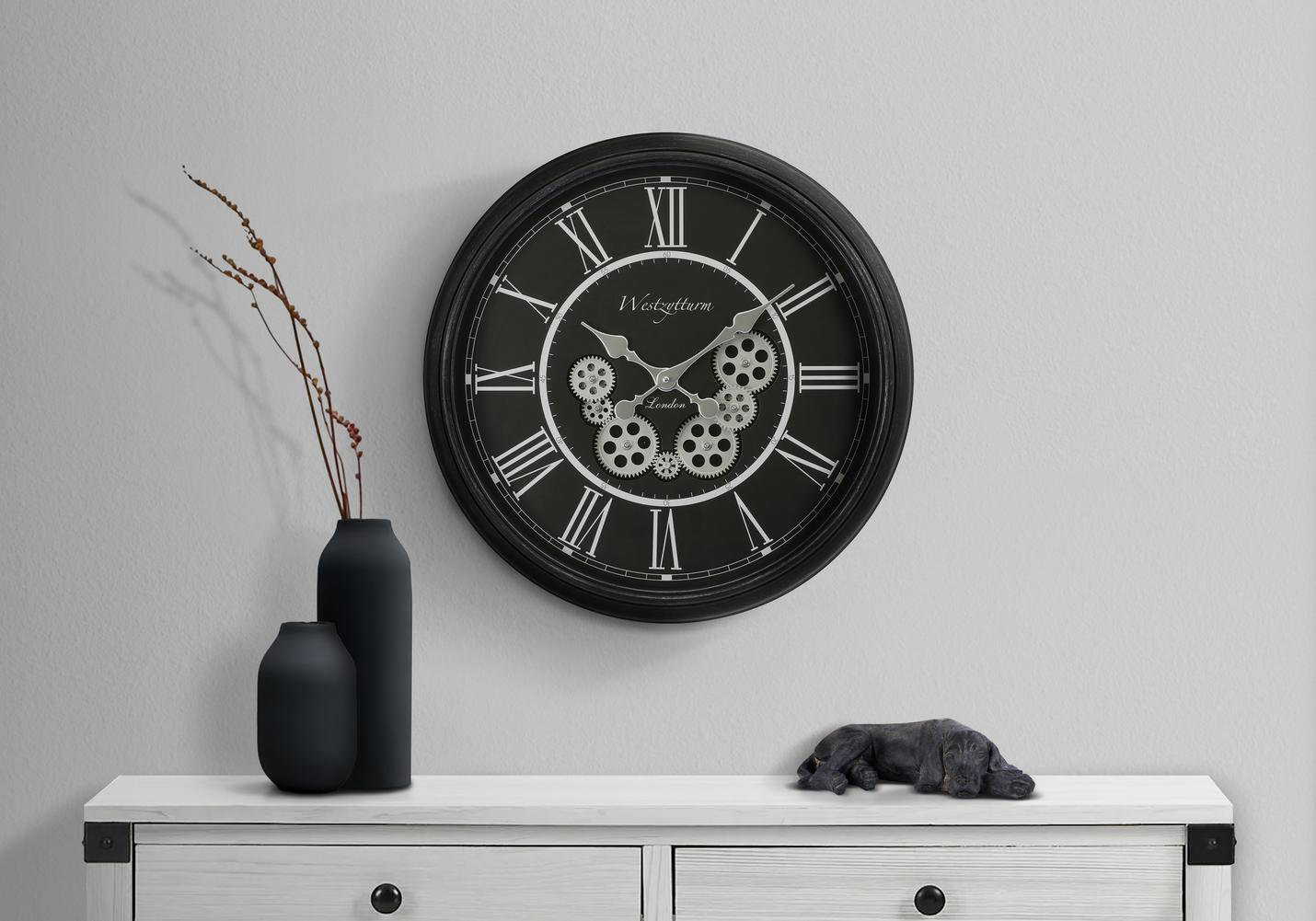 Trent Austin Design® Round Gear Mechanism Wall Clock | Wayfair