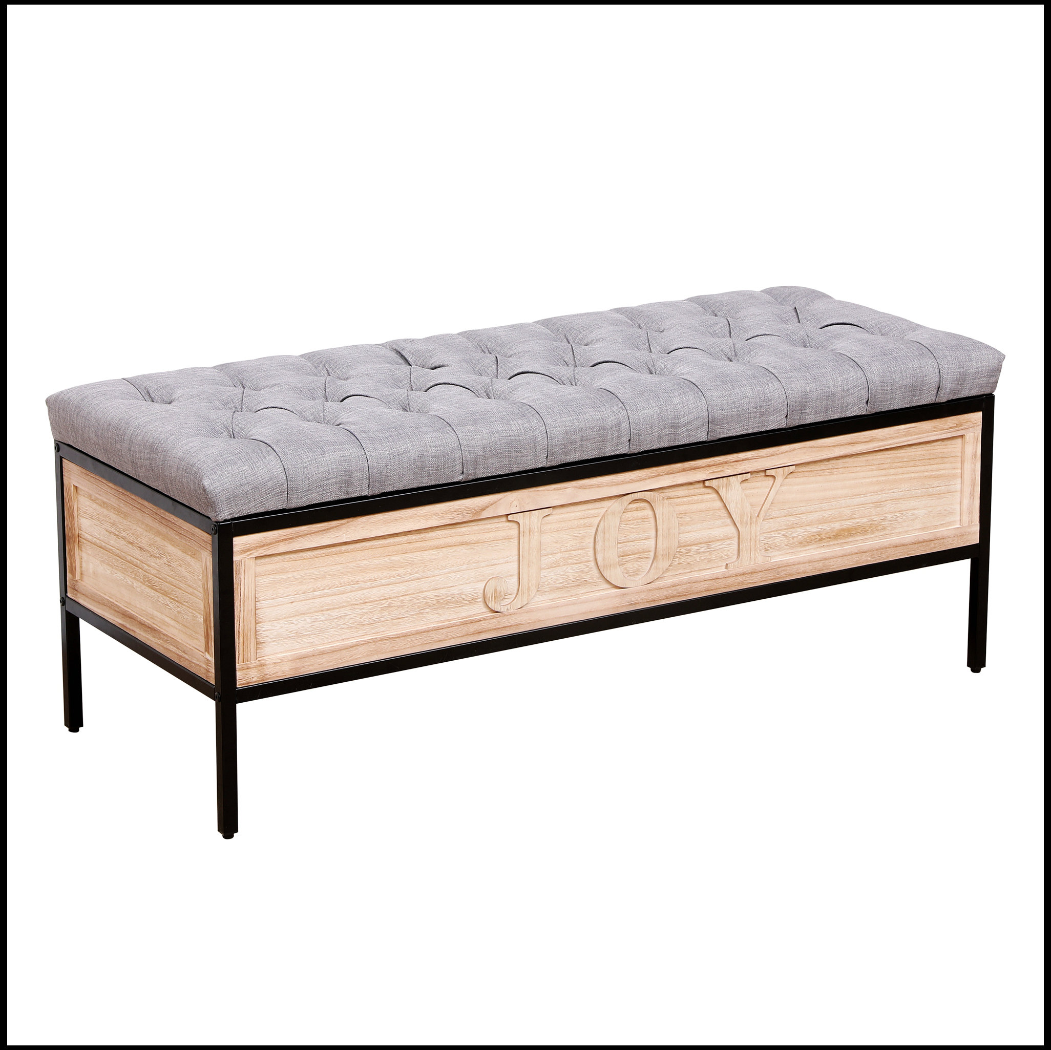 17 Stories 48 Storage Bench Linen Upholstered End Of Bed Storage