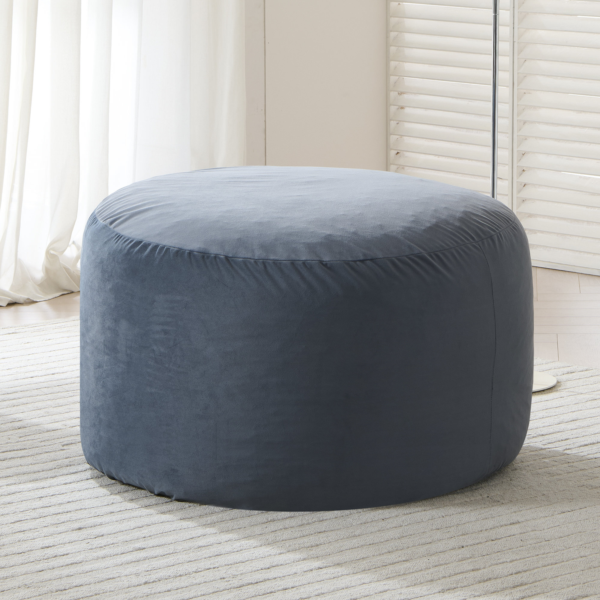 Trule Memory Foam Filling Bean Bag Chair with Plush Velvet Removable ...