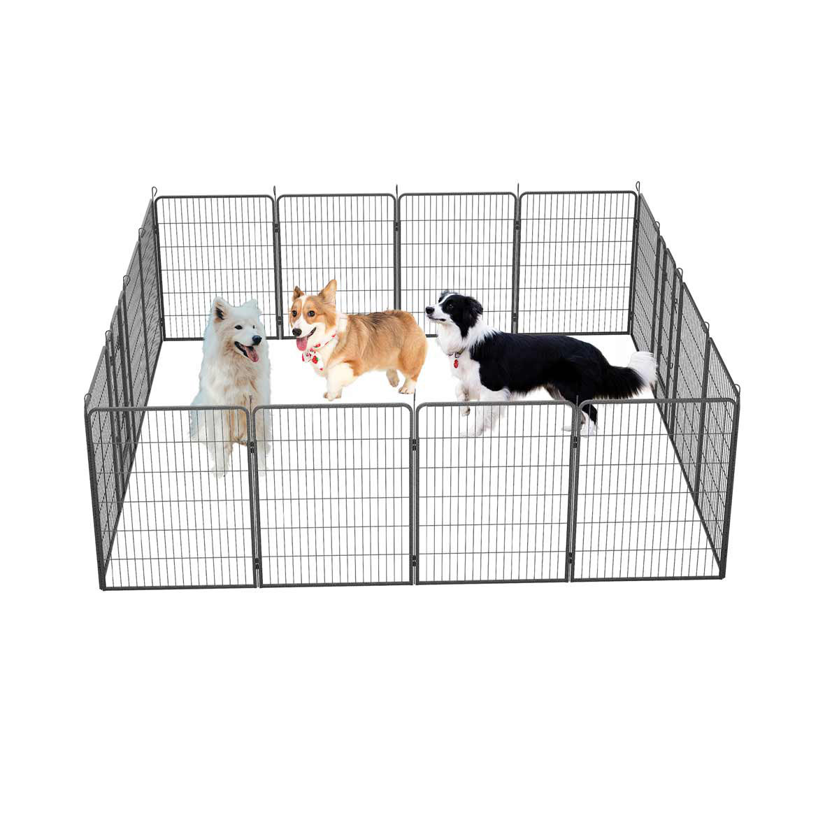 specool 16 Panel Metal Exercise Pen With Pet Door | Wayfair