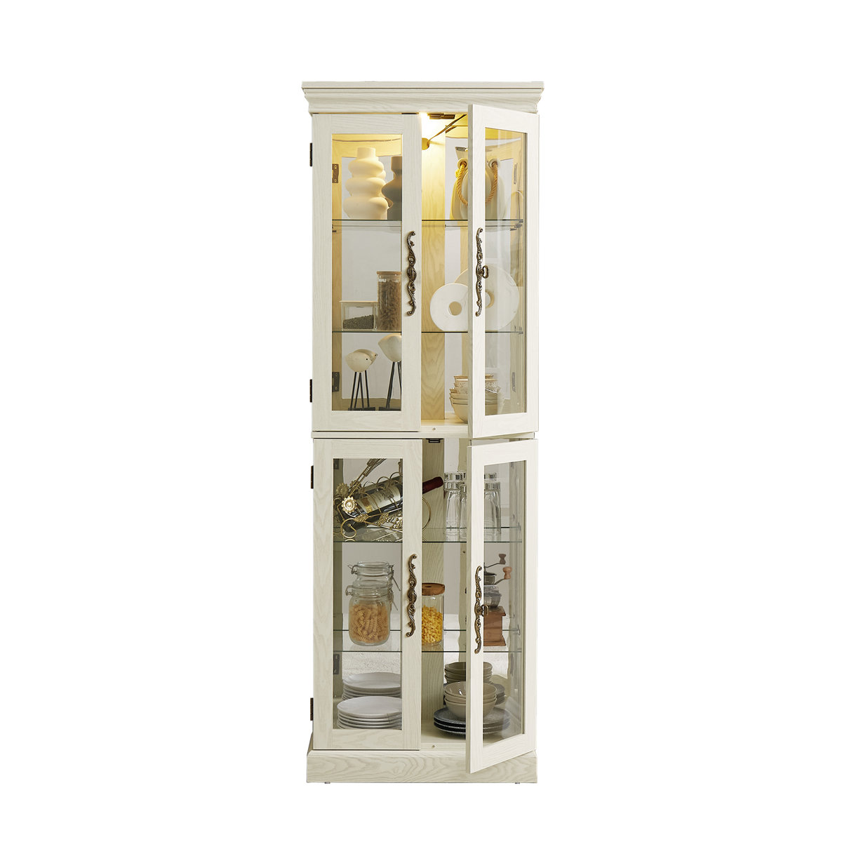 Best Robe Ever Illuminated Glass Display Cabinet With Wood Frame ...