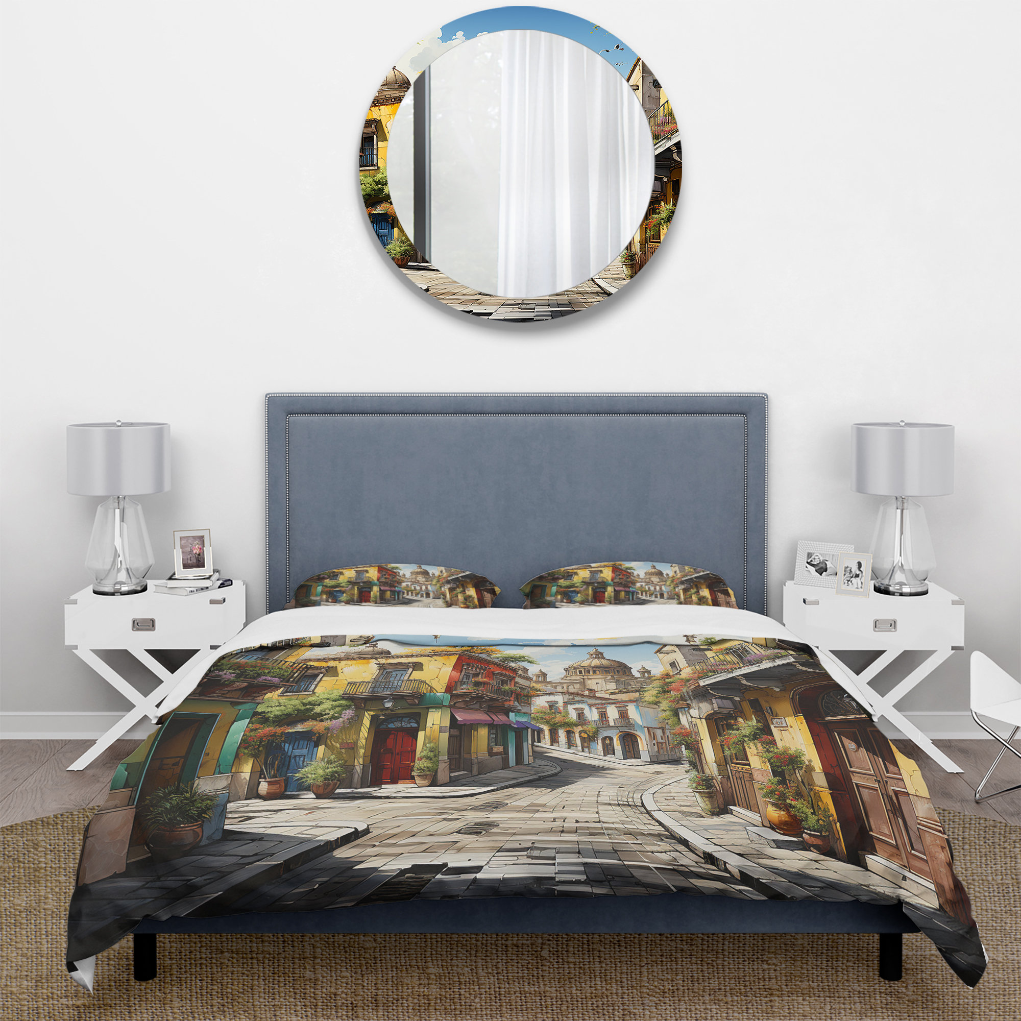 Design Art Mexico Mexican Fiesta City II - Landscapes Duvet Cover Set ...