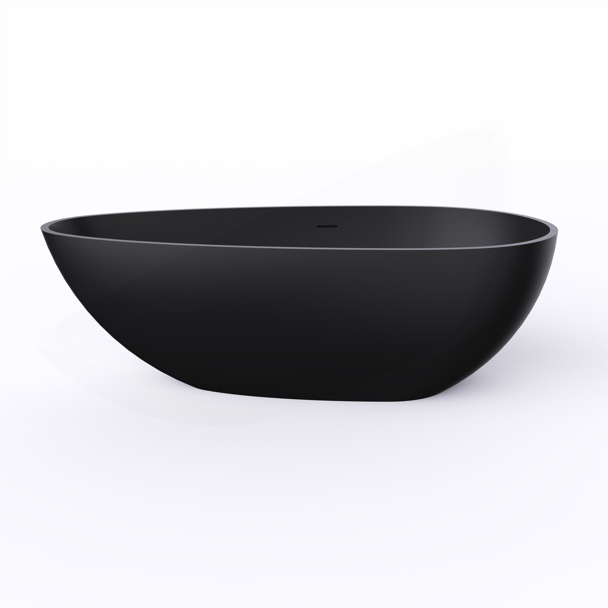 LIYU 67 Inch Freestanding Solid Surface Soaking Bathtub For Bathroom ...