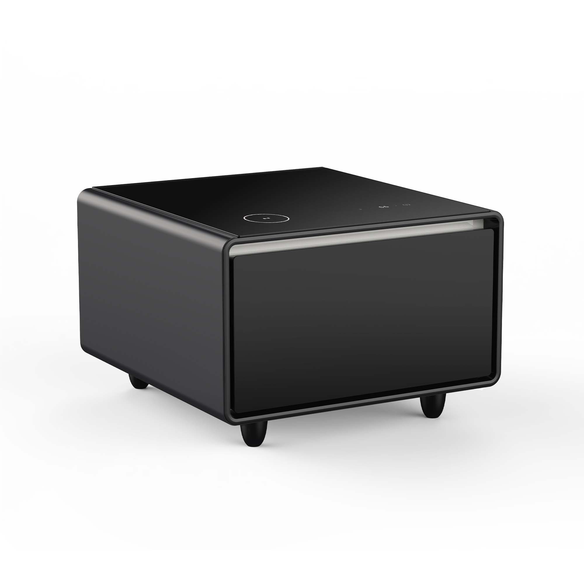 Orren Ellis Modern Smart Side Table With Built-In Fridge, Wireless ...