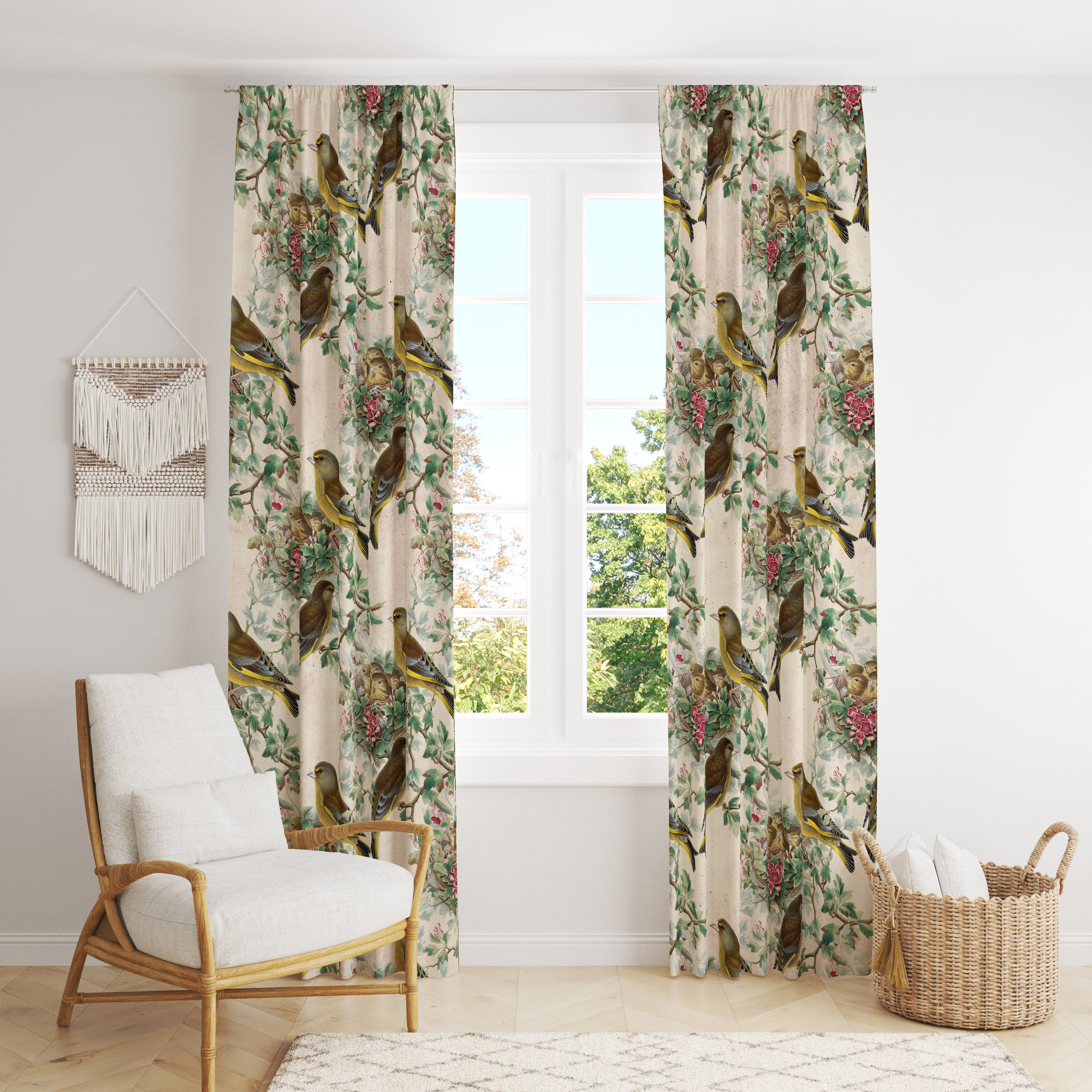 Folk N Funky Polyester Curtain | Wayfair