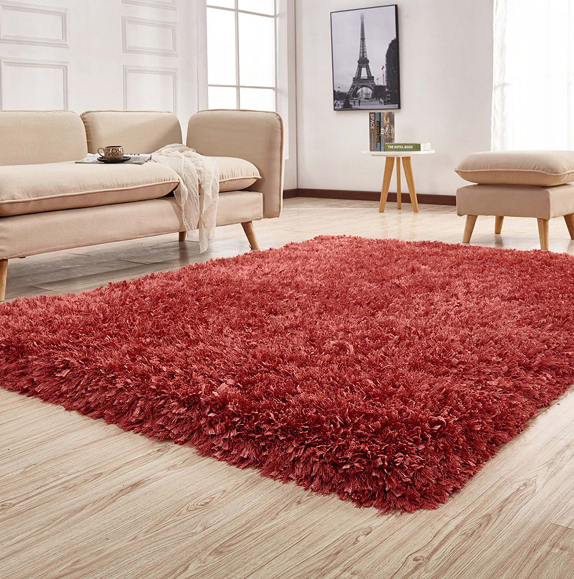 Mercer41 Coral Hand Tufted Shag Area Rug | Wayfair