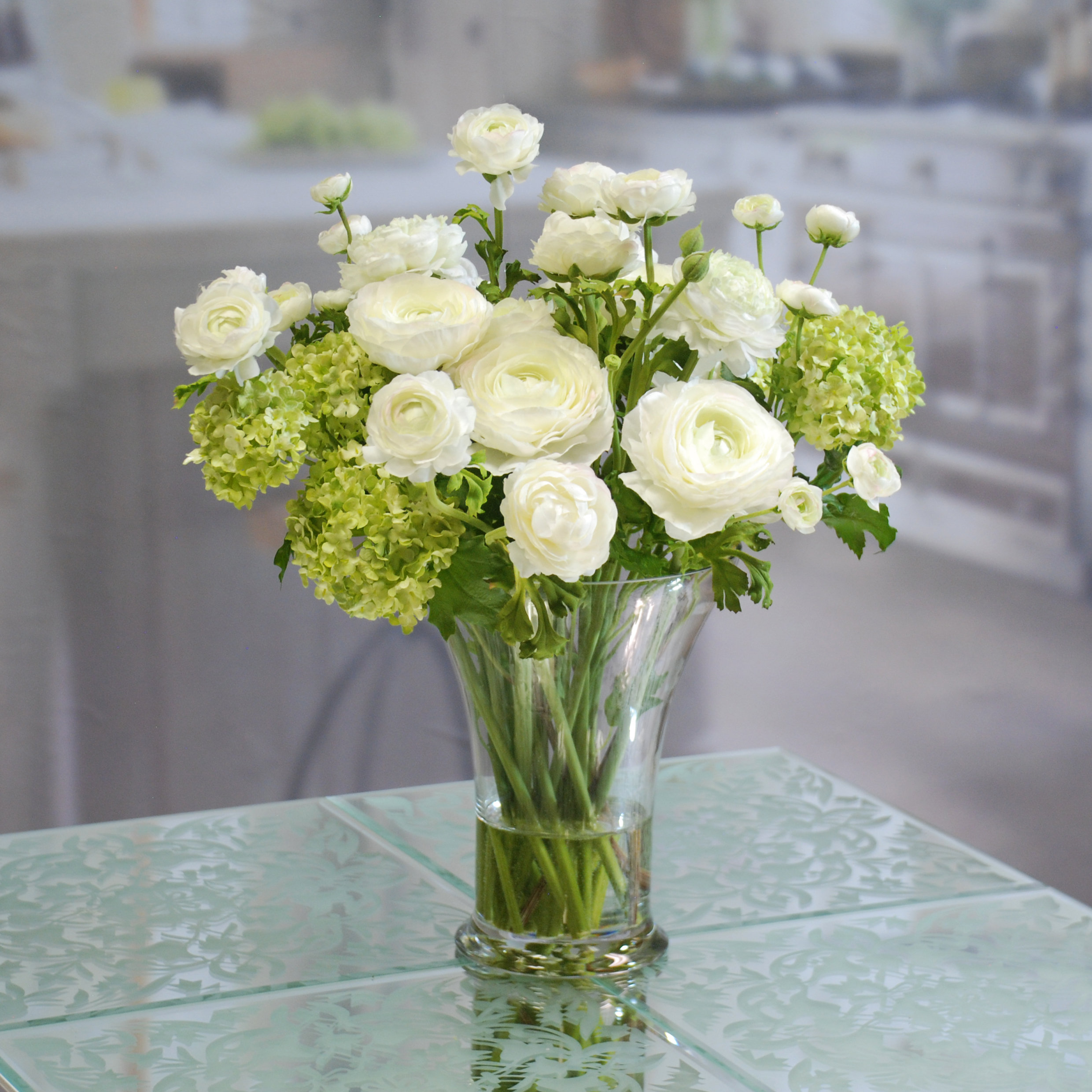 Winward Home Ranunculus Centerpieces in Vase | Perigold