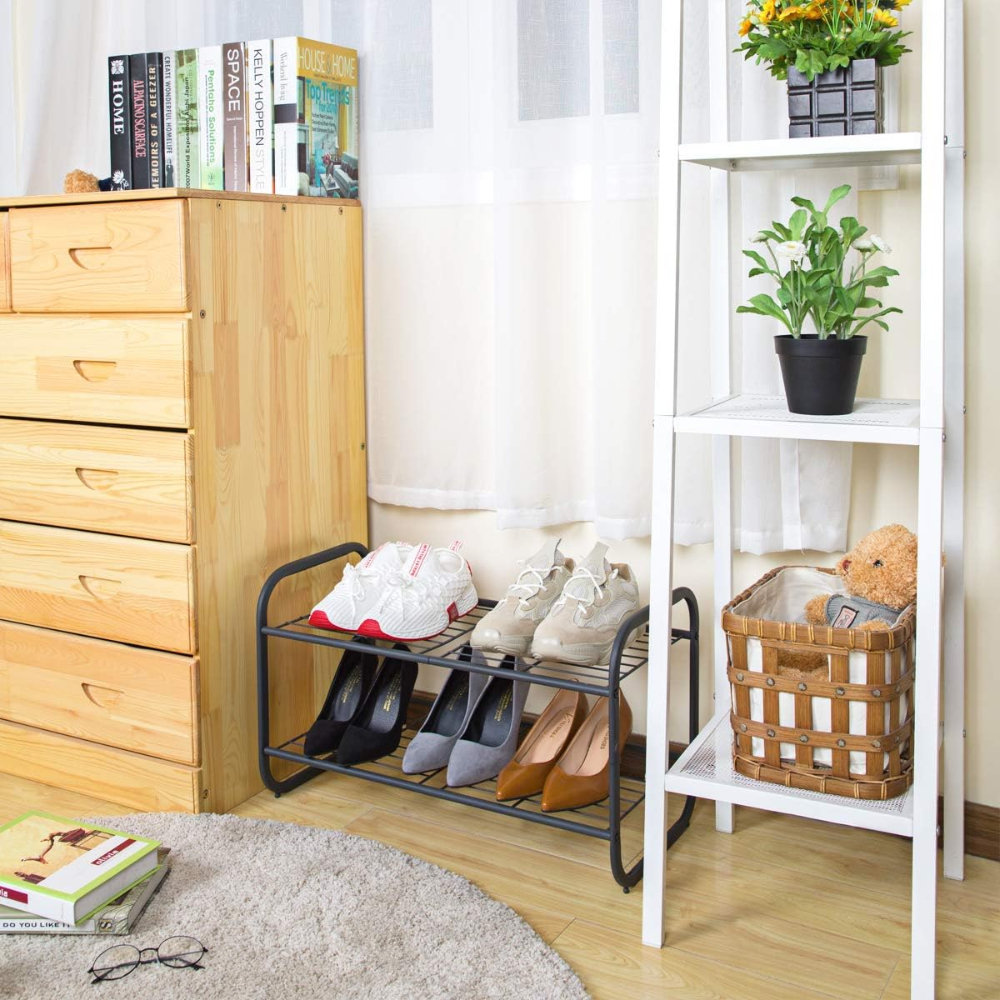 Ebern Designs Wire Grid Shoe Metal Shoe Rack | Wayfair