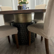 Home Trends & Design Santa Cruz Round Dining Table & Reviews | Perigold