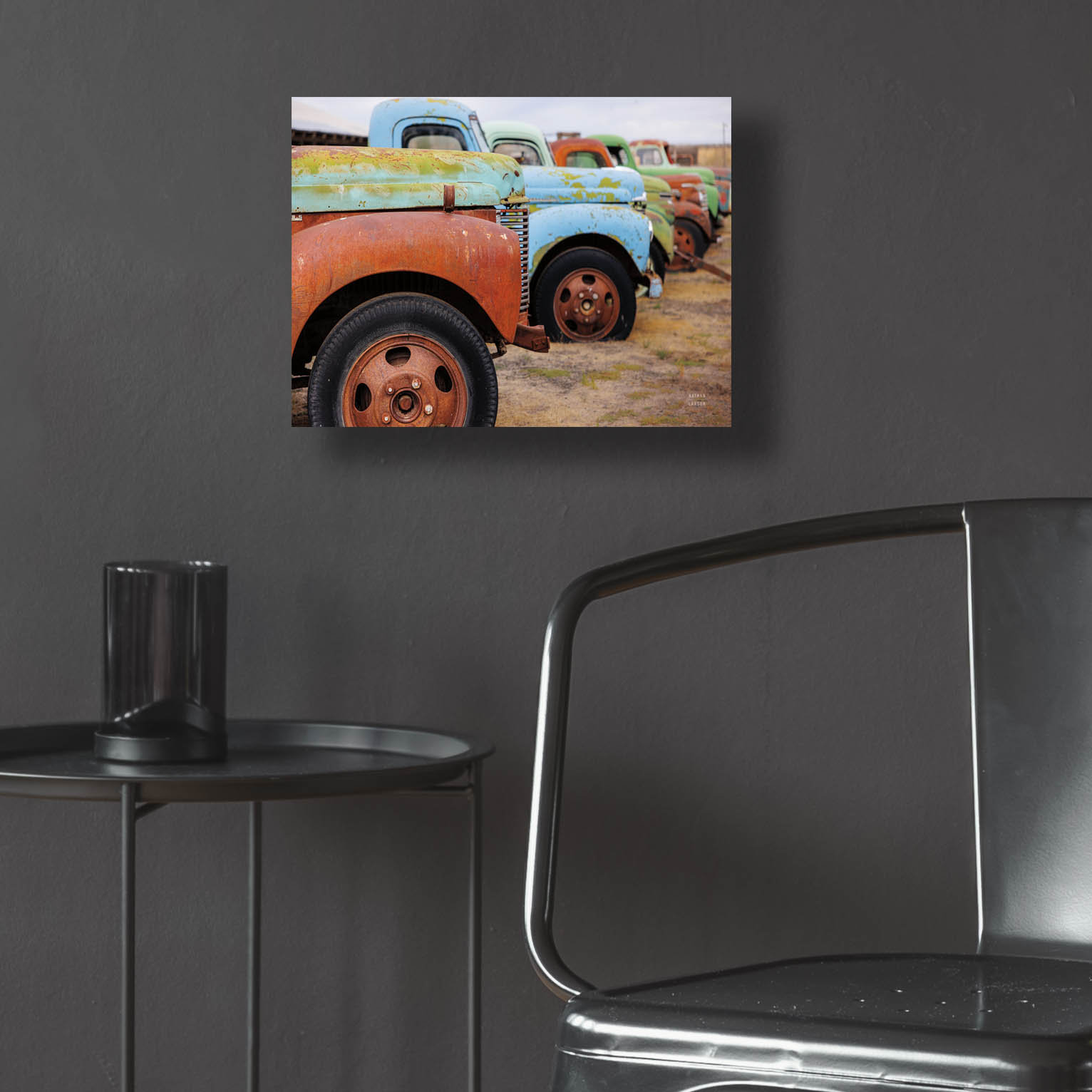 Gracie Oaks 'Line Up Bright' by Nathan Larson Acrylic Glass Wall Art ...