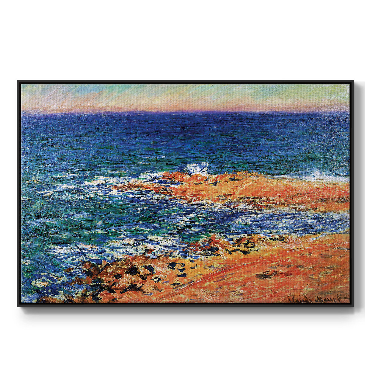 Wexford Home The 'Big Blue' Sea In Antibes, 1888 Framed On Canvas Print ...