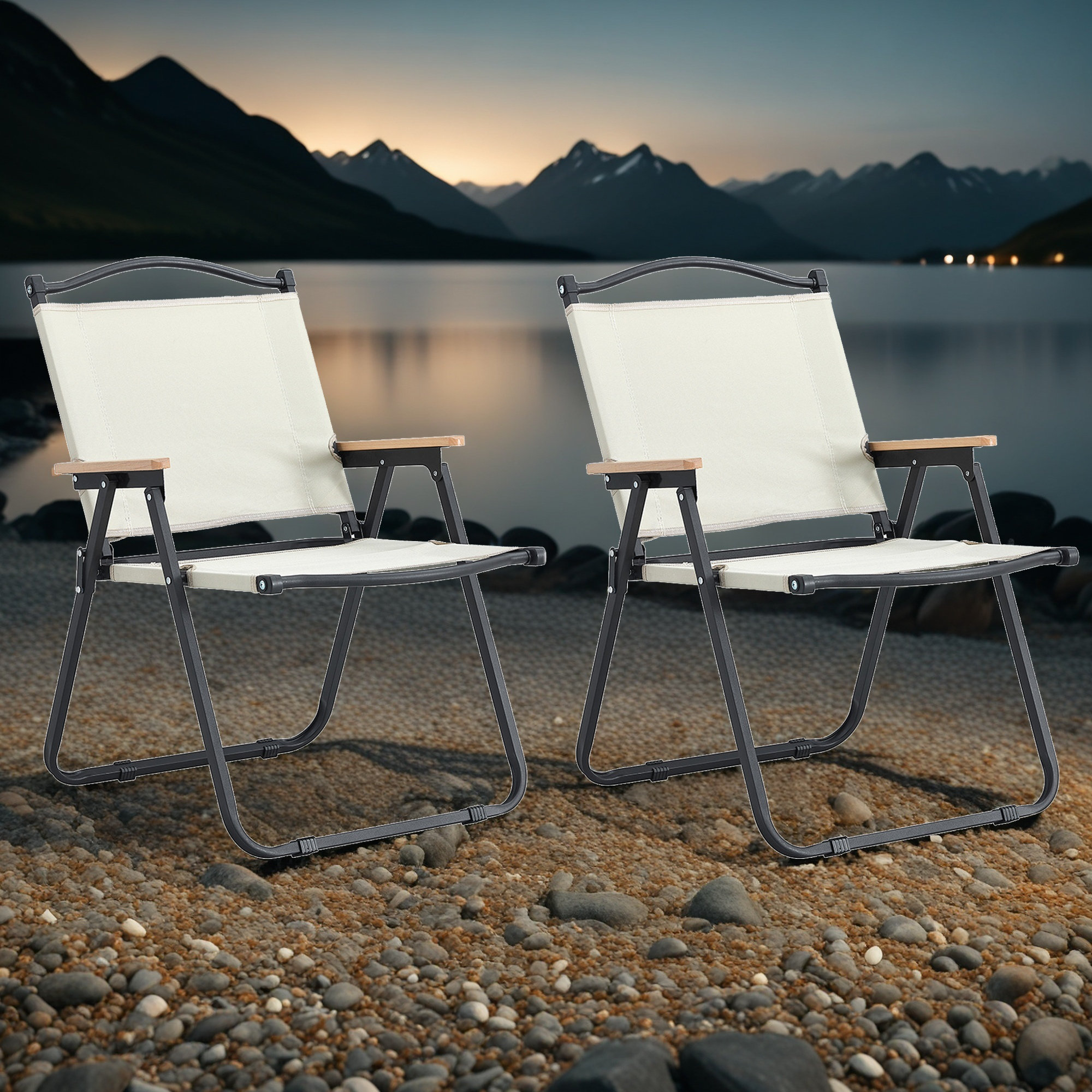 Arlmont & Co. Portable Folding Camping Chair - 280lbs Weight Capacity ...