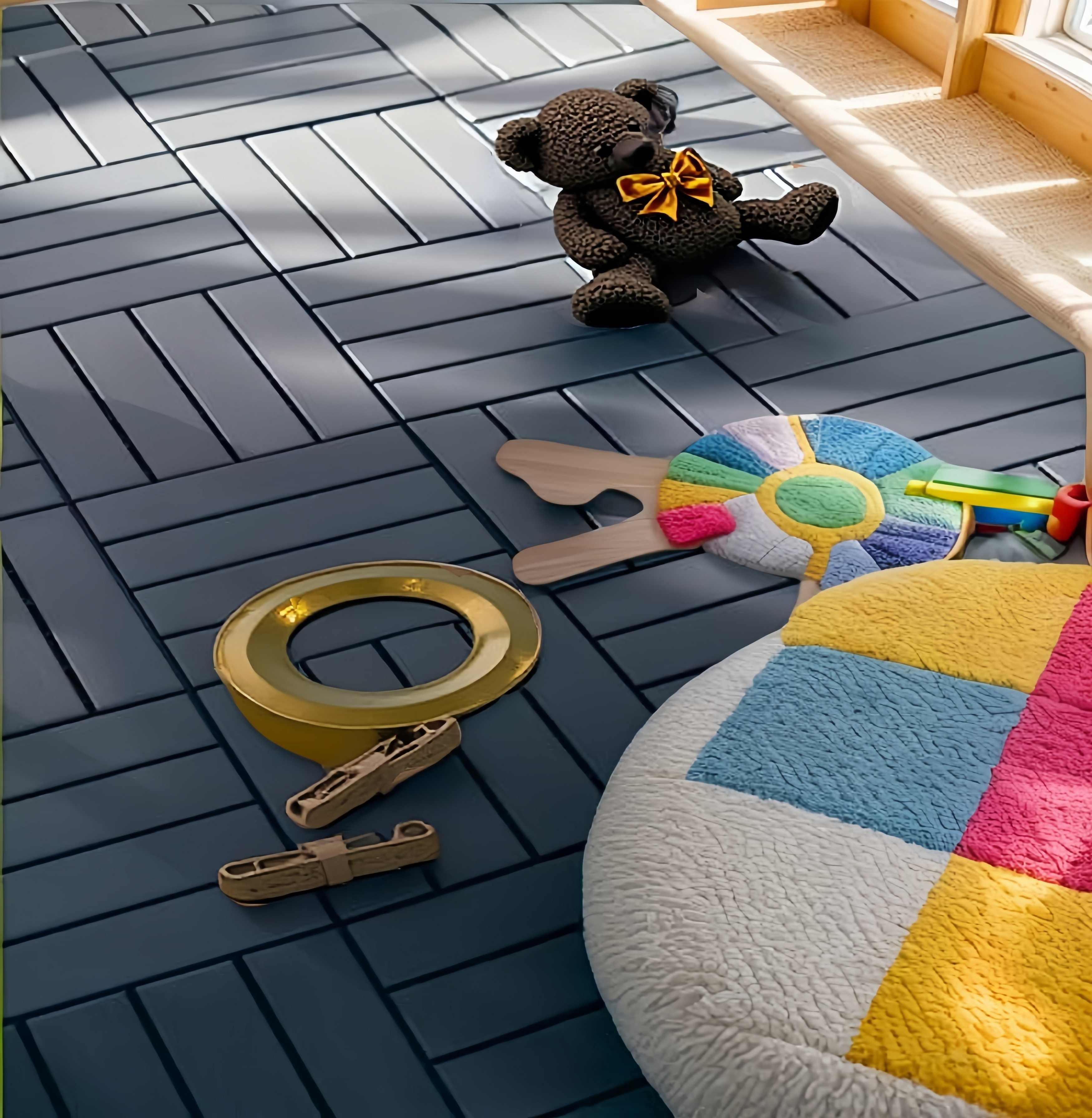 POPULUS TRADING 12'' L X 12'' W Plastic Interlocking Deck Tile (Set Of ...