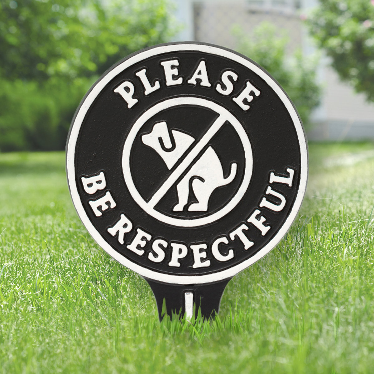 Symple Stuff Krause Please Be Respectful Garden Sign & Reviews | Wayfair