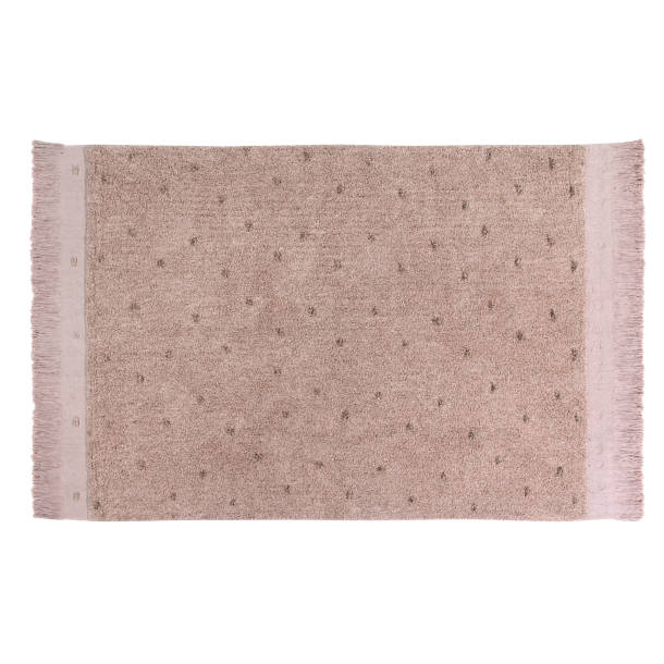 Lorena Canals Symphony Hand Tufted Cotton Light Pink/Soil Brown/Nude ...