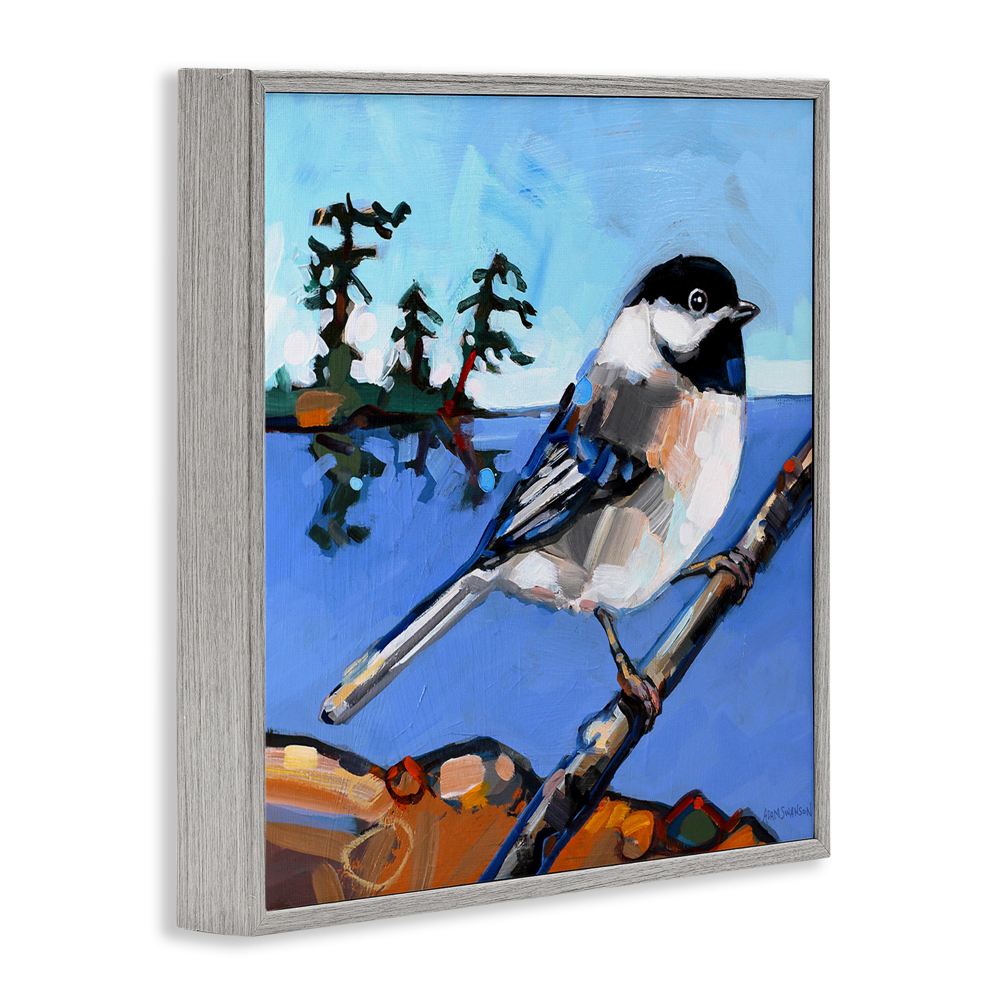 Union Rustic Swallow Bird Perched Framed Giclee Art by Adam Swanson ...