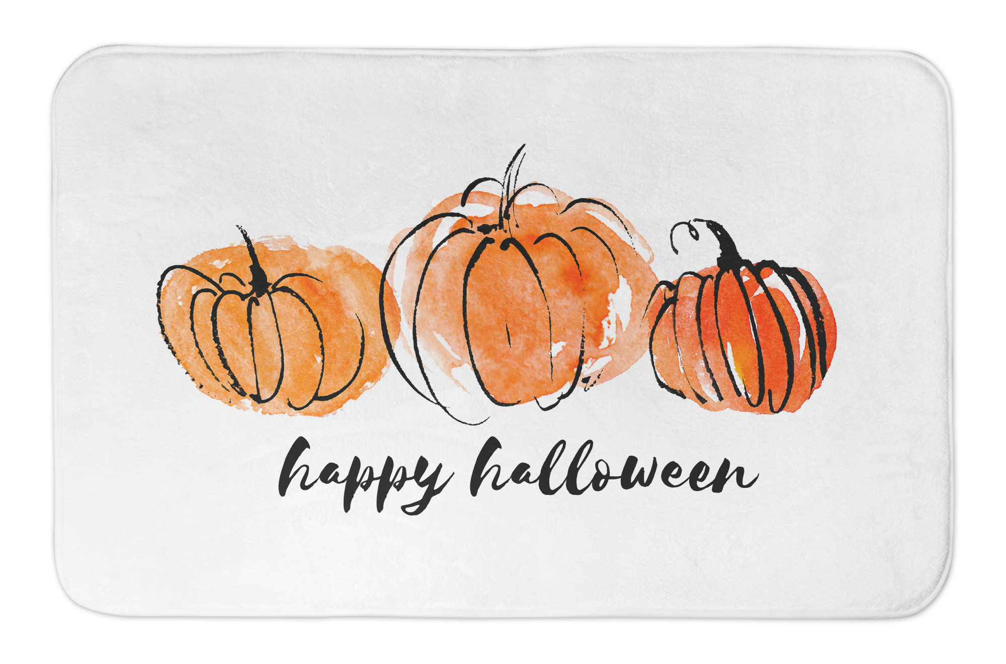 The Holiday Aisle® Whitsett Happy Halloween Pumpkins Rectangle Non-Slip ...