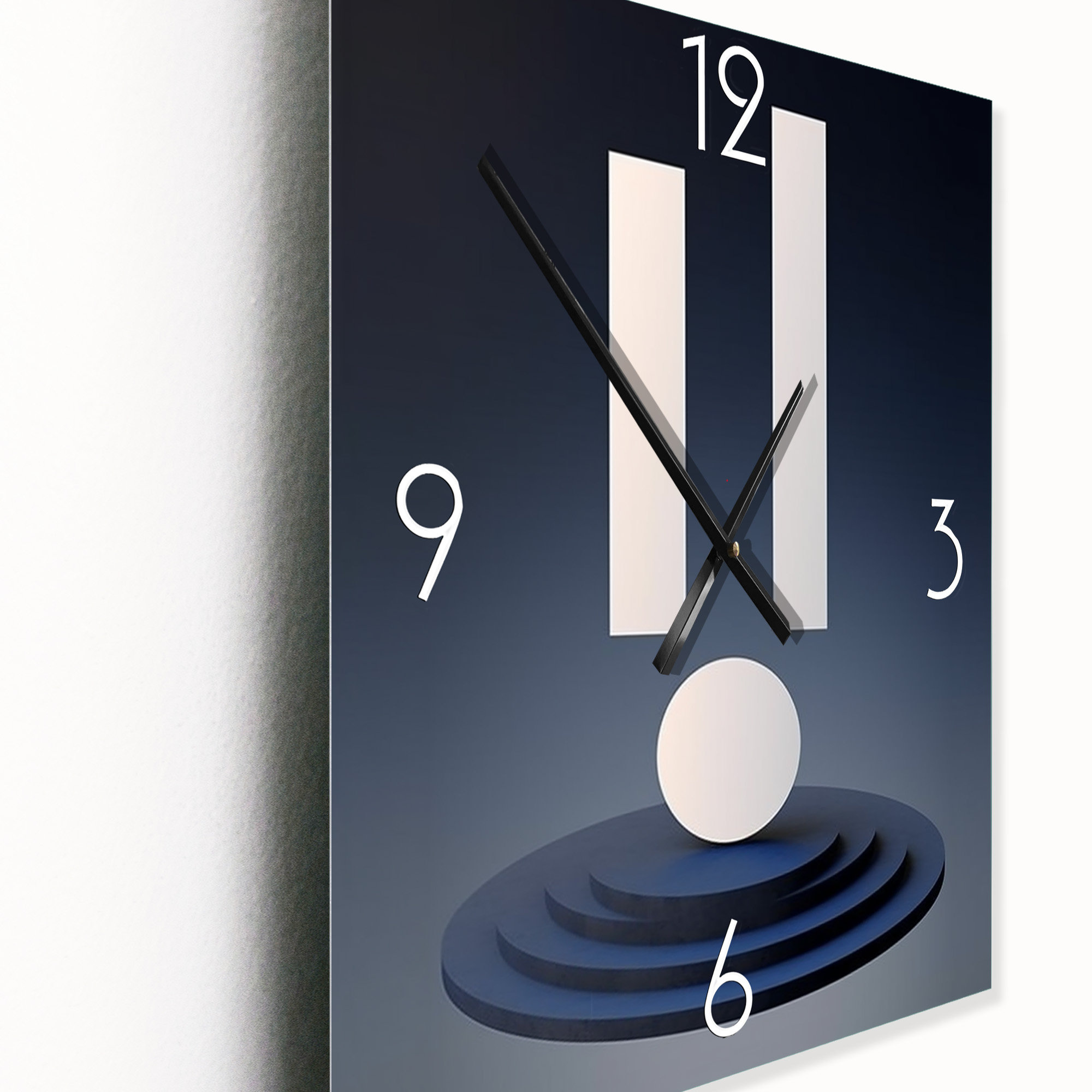 Design Art Retro Harmony Geometric I - Modern Geometric Wall Clock ...