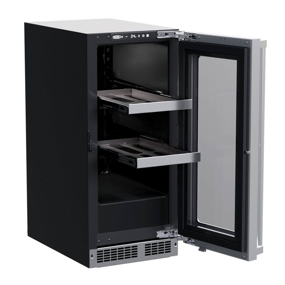 Marvel Appliances 35 Cans (12 oz.) 2.7 Cubic Feet Stainless Steel Frame ...