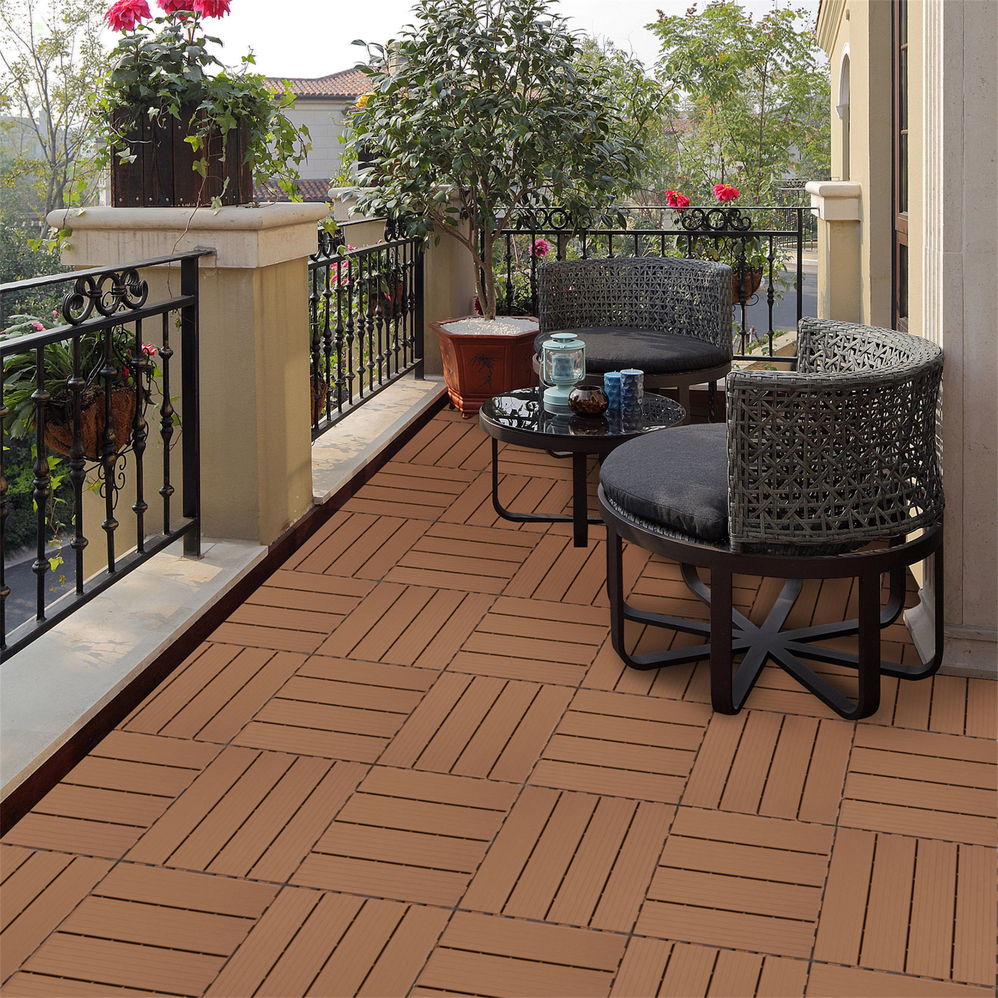 ExpressThrough Plastic Interlocking Deck Tiles For Garden Poolside ...