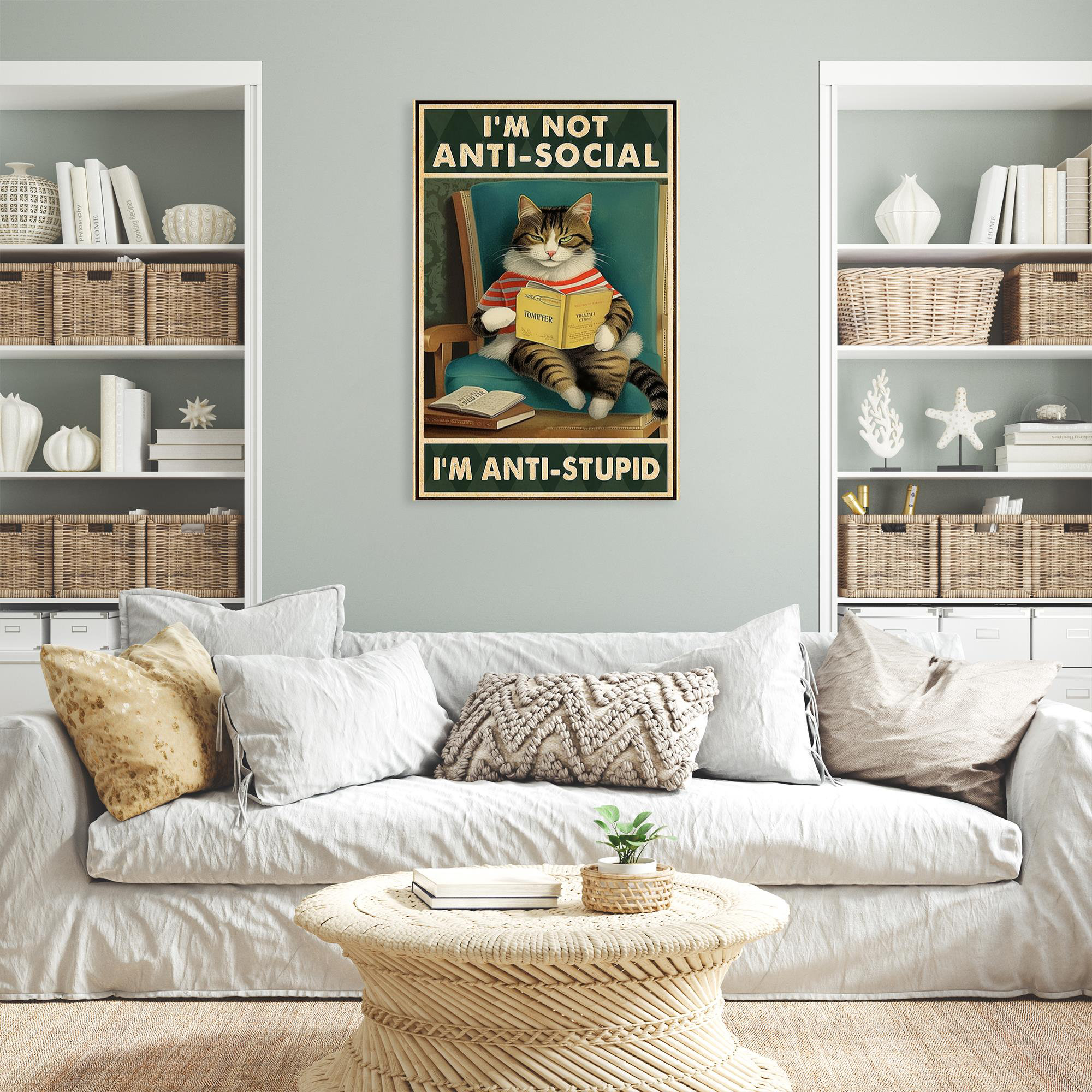 Trinx Im Anti Stupid - 1 Piece Rectangle Graphic Art Pri Im Anti Stupid ...