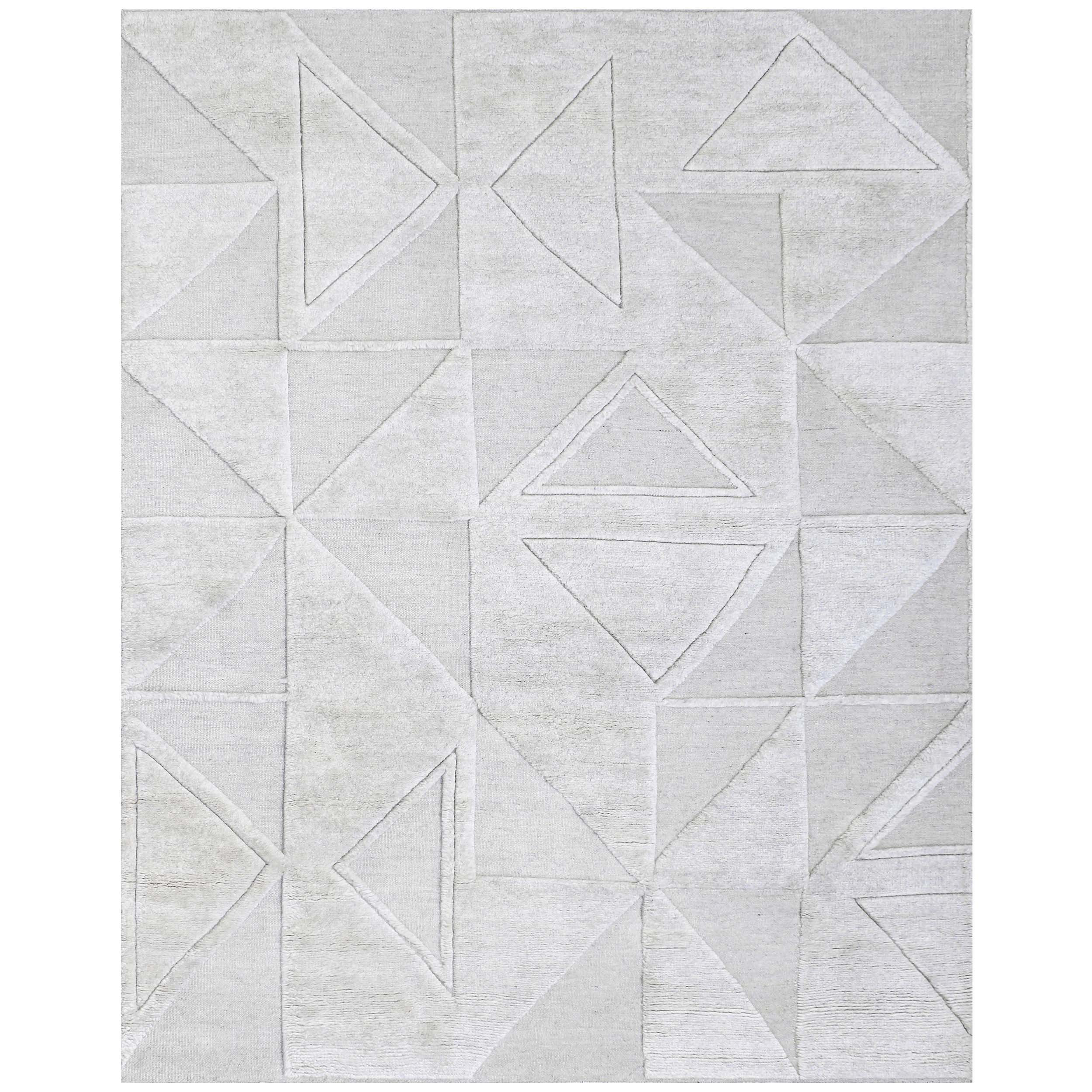 Bokara Rug Co., Inc. Rectangle Geometric Hand-Knotted Wool Area Rug in ...