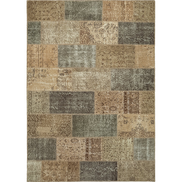 Creative Touch Cotton Patchwork Area Rug in Brown | Perigold