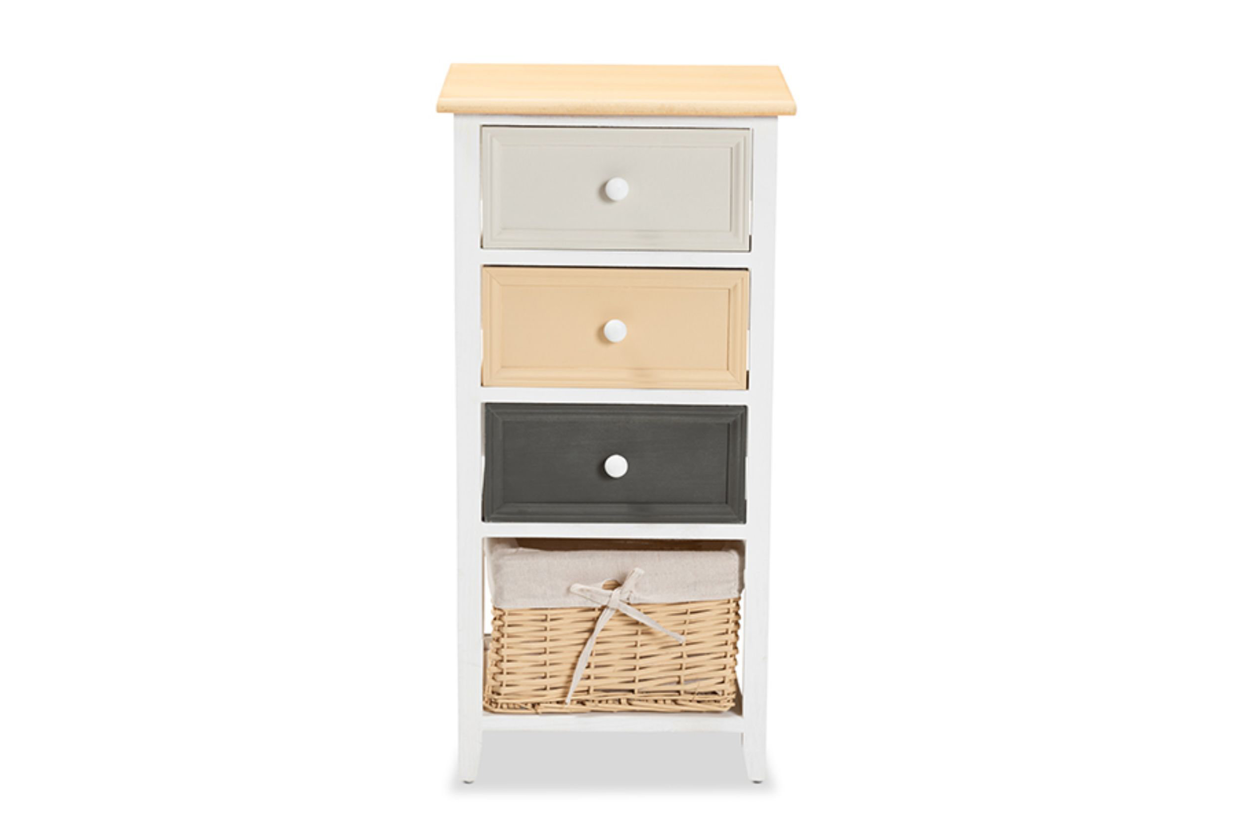 Red Barrel Studio Modern Transitional Multi-Coloured Wood 3-Drawer ...