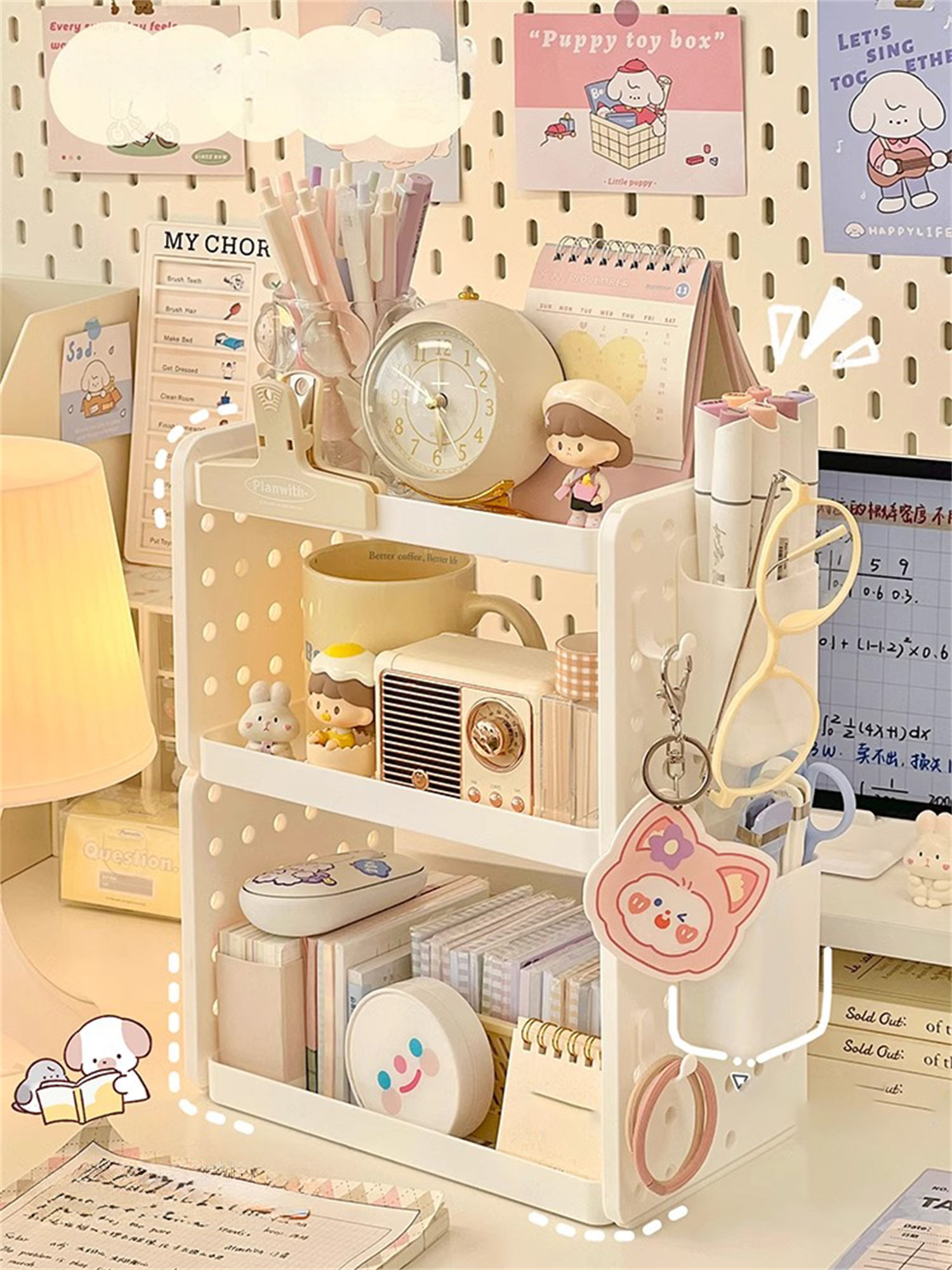 Inbox Zero Desktop Storage Shelf, Office Desk Organizer Rack, Desk ...