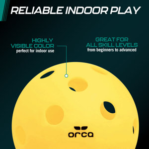 Orca Pickleballs Pi 26, Indoor 6 Pack, USAPA Official Size 26 Hole Ball ...