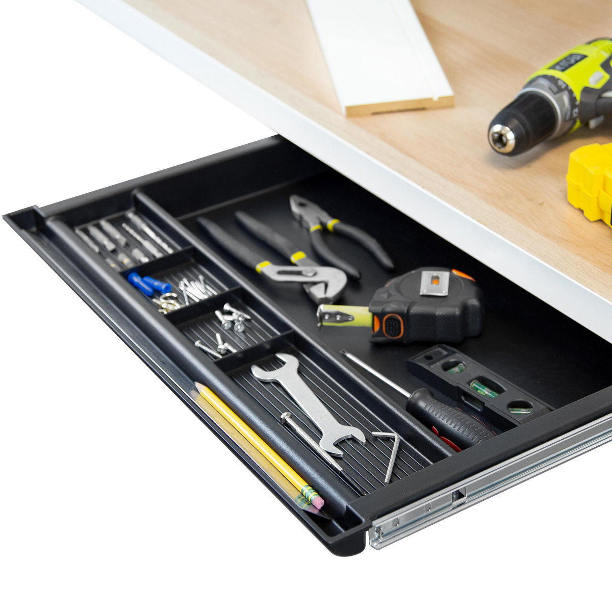 Mount-It! Attachable Drawer Under Desk, Large Slide Out Mountable Under ...