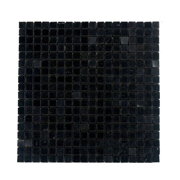 Tileville 0.875" x 0.875" Granite Natural Stone Grid Mosaic Sheet Wall ...