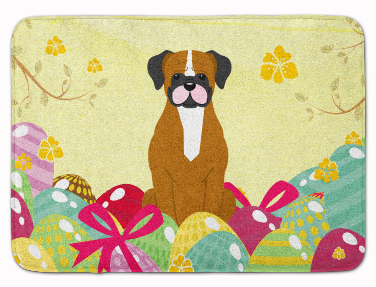 The Holiday Aisle® Easter Eggs Boxer Cooper Rectangle Microfiber Non ...