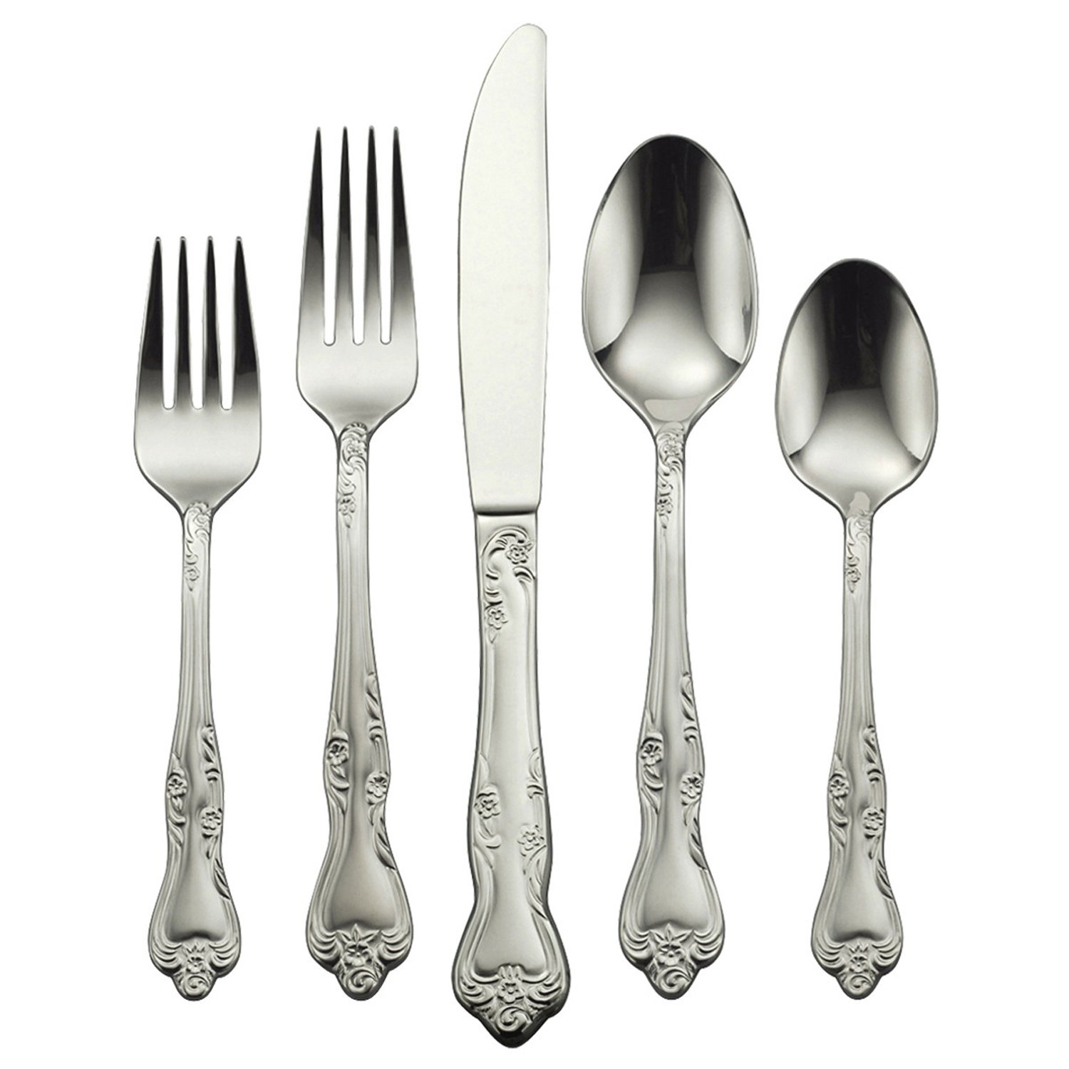 Oneida Azalea 45 Piece Everyday Flatware Set, Service For 8 & Reviews ...