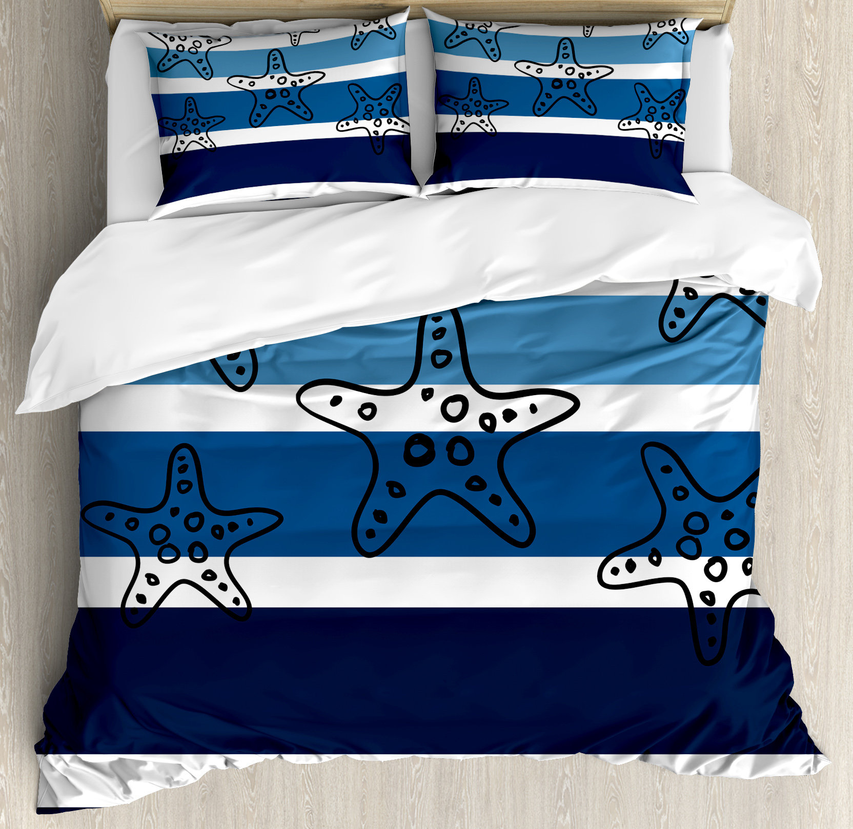 Ambesonne Starfish Ombre Inspired Design Bold Thin Color Bands Hand ...