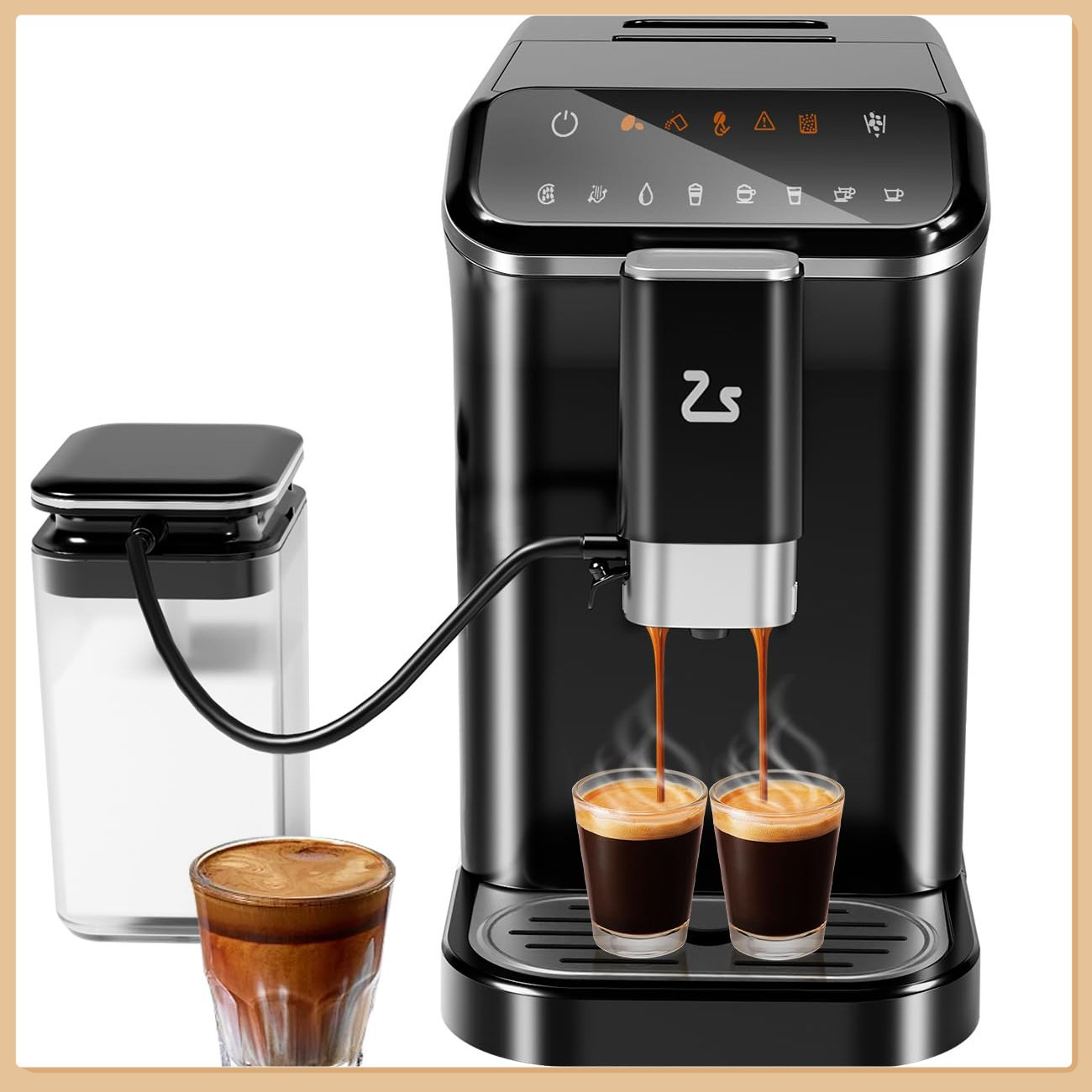 ASOPIX Fully Automatic Coffee Machine, 20 Bar Espresso Machine with ...