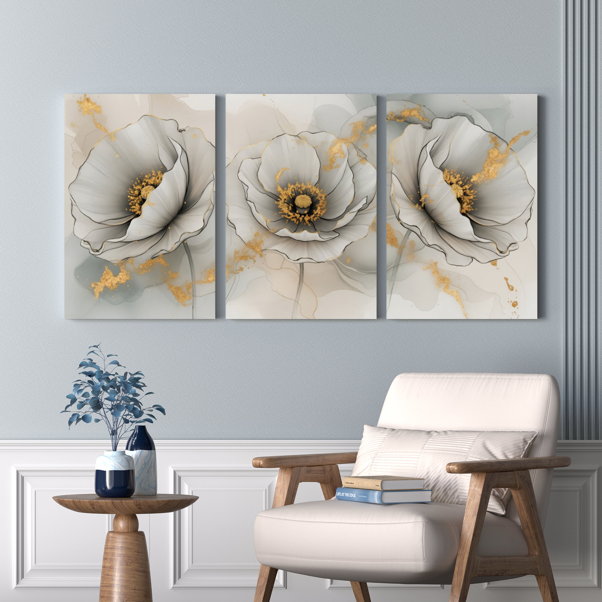 Lark Manor™ Poppy Floral Canvas Wrapped Wall Art, Abstract Oil Painting ...