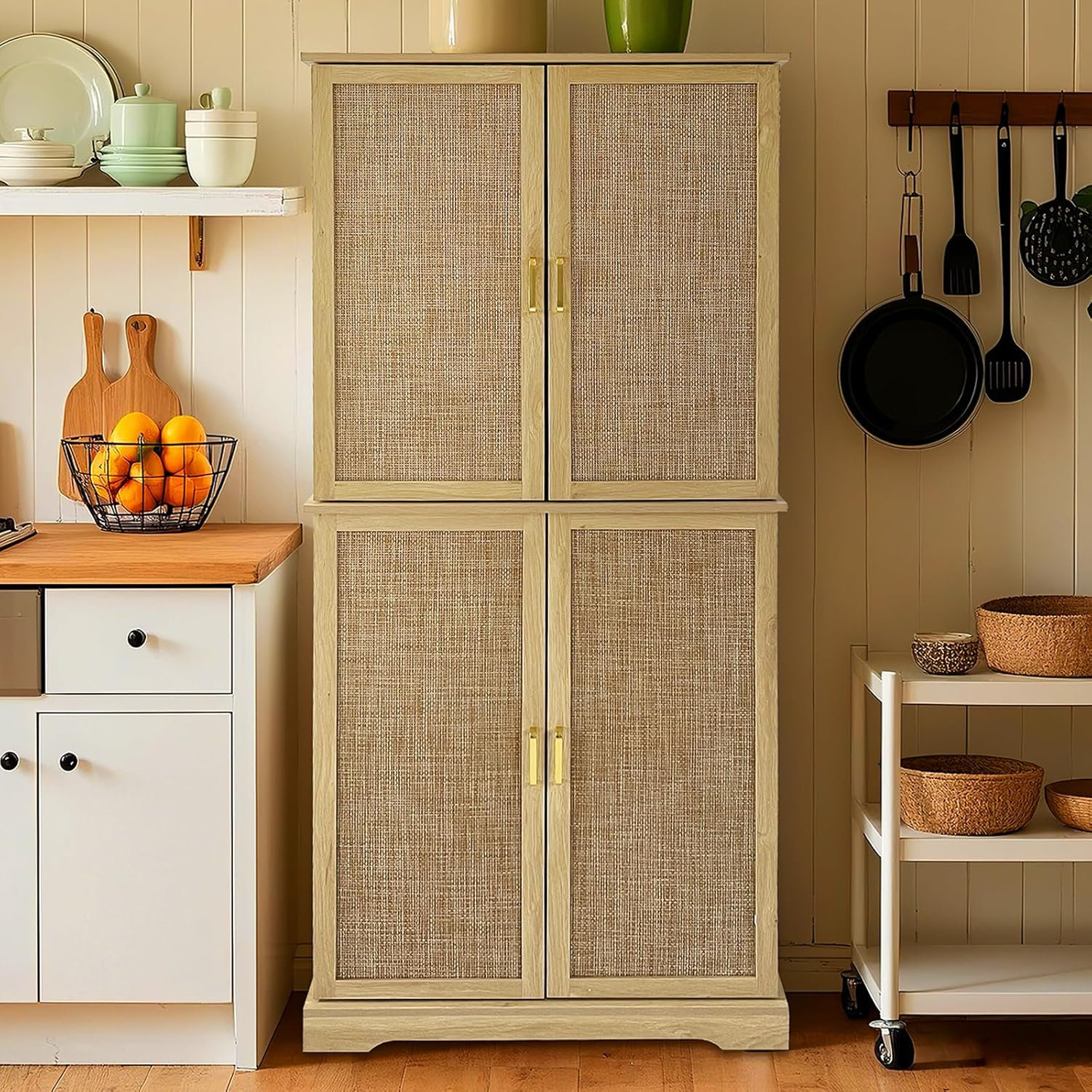 Bay Isle Home™ 71.65'' Tall Pantry Cabinet, Kitchen Storage Cabinets ...