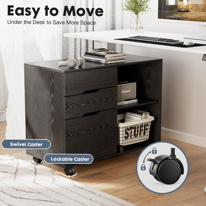 Ebern Designs Stivers 31'' Wide 3 -Drawer File Cabinet | Wayfair