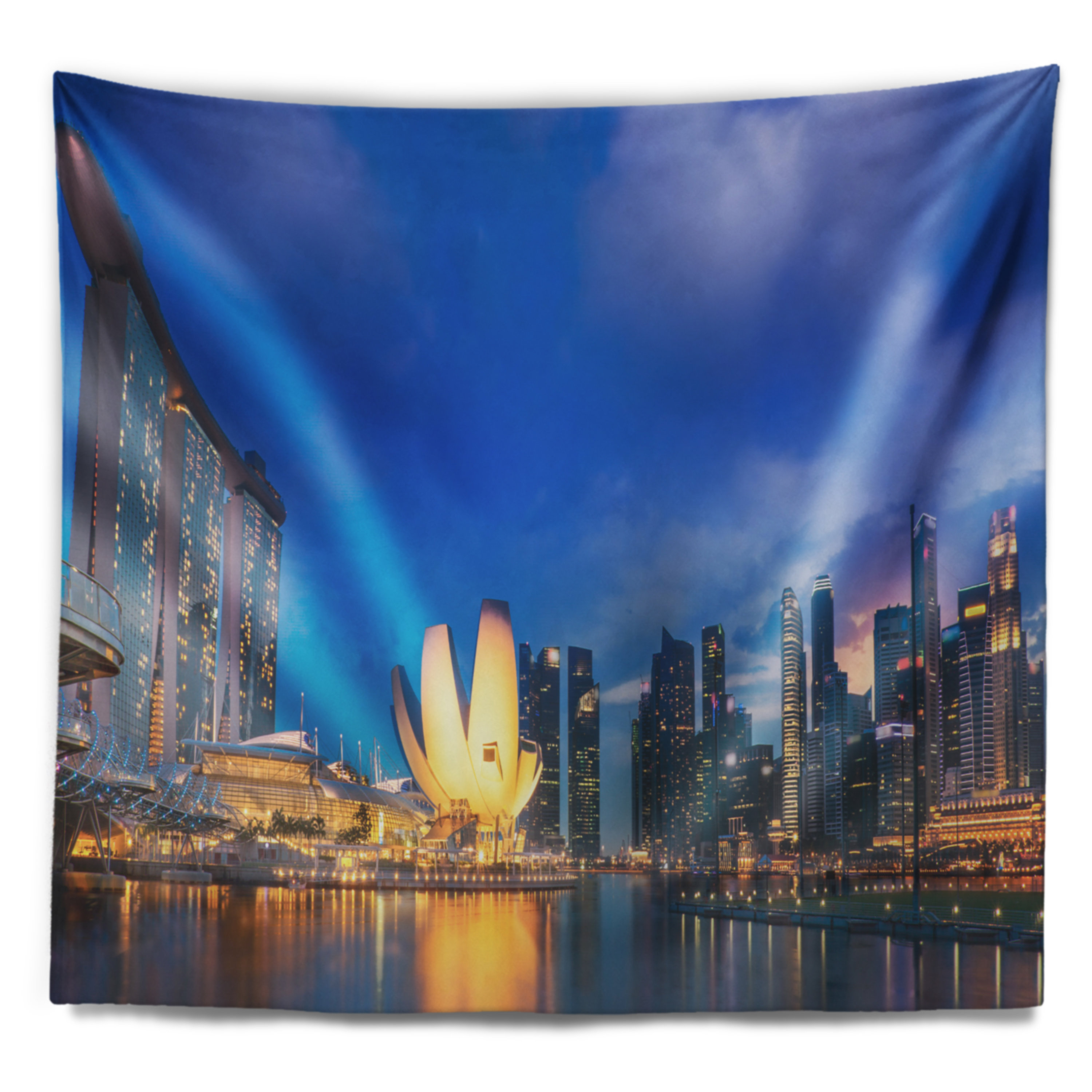 East Urban Home Photography Landscape of Singapore Cityscape Tapestry ...